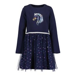 Blue Seven Kleid M&auml;dchen Gr&ouml;&szlig;e 122 nachtblau / hellblau / gold / wei&szlig;