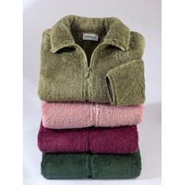 Casual Looks Damen Fleecejackeschilf, Gr. 40, unifarben, 100% Polyester, Jacken