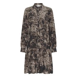Kaffe Kleid 'KAJamie' Damen Gr&ouml;&szlig;e 46 kitt / brokat / dunkelbraun / schwarz Sommerkleid