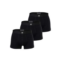 Emporio Armani Herren Boxershorts "Boxershort ESSENTIAL LOGOLABEL 3er Pack", Gr. XL, schwarz, Obermaterial: 95% Baumwolle CO. 5% Elasthan EL.,