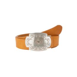 BA98-Cologne Damen Lederg&uuml;rtel "BA98-Cologne G&uuml;rtel", braun, Gr. 85, uni, Obermaterial: 100% Lammleder LEL., G&uuml;rtel, handgefertigter Rindlederg&uuml;rtel