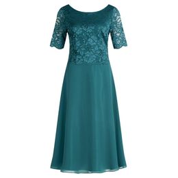 Vera Mont Cocktailkleid mit Spitze in Dark Emerald | Gr.: 40