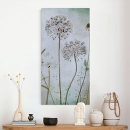 Bilderwelten Akustikbild Lauchbl&uuml;ten in Pastell