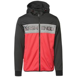 Koroshi Jacke Herren Gr&ouml;&szlig;e S graumeliert / knallrot / schwarz / wei&szlig; Sommerjacke
