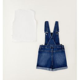 sarabanda M&auml;dchen Shorts "BABY GIRL SUMMER SET", blau, Gr. 128, 95% Baumwolle, 5% Elasthan - 97% Baumwolle, 3% Elasthan, Hosen