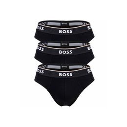 BOSS Herren Slip "Slip Briefs 3P Power 3er Pack", Gr. L, schwarz, Obermaterial: 95% Baumwolle CO. 5% Elasthan EL., Unterhosen