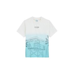 WE Fashion T-Shirt Jungen Gr&ouml;&szlig;e 146/152 t&uuml;rkis / wei&szlig;