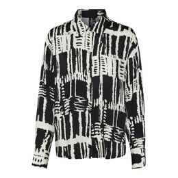 V&eacute;ro Moda Vero Moda Bluse 'VMCINDY CLEO' Damen Gr&ouml;&szlig;e L beige / schwarz