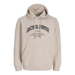 Jack & Jones Jack & Jones Sweatshirt JJEDENVER LOGO SWEAT HOOD in Beige | Gr.: M