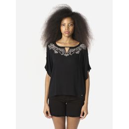 Koroshi Bluse Damen Gr&ouml;&szlig;e XXL beige / schwarz