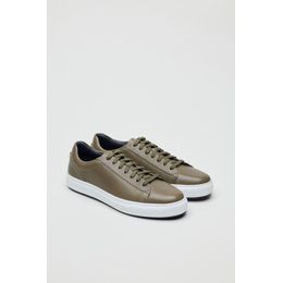 Ben Sherman Ace Cupsole Leder Herren Sneakers in Olivgr&uuml;n