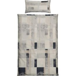 REDBEST Single-Jersey Bettw&auml;sche in beige-grau | Gr.: 135x200 cm + 40x80 cm