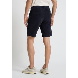 Street One MEN Herren Shortsschwarz ink blau, Gr. 32, unifarben, Web, 100% Baumwolle, Hosen, in Cord-Optik
