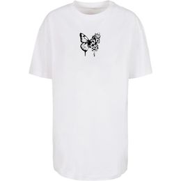 Merchcode T-Shirt 'Flowers Bloom' Damen Gr&ouml;&szlig;e S schwarz / wei&szlig;