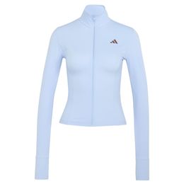 adidas Performance Sportjacke 'Studio' Damen Gr&ouml;&szlig;e XL taubenblau / schwarz