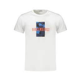 Bikkembergs Wei&szlig;es Baumwoll-Herren-T-Shirt