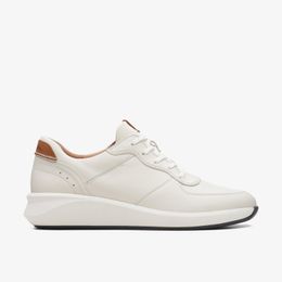 Clarks Un Rio Sprint Wei&szlig; Kombination Leder Sneakers