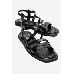 Poole Leder Sandale mit mehreren Riemen