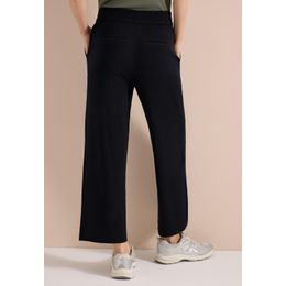 Cecil Damen 7/8-Hose, schwarz, Gr. XL, unifarben, Stoff, 95% Viskose, 5% Elasthan, Hosen, mit Wide Legs