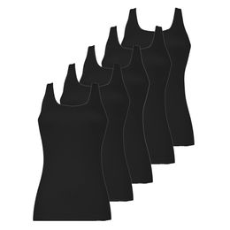 Nina von C. Damen Achselhemd "5er Pack Achselhemd Daily", Gr. 48, schwarz, Obermaterial: 100% Baumwolle CO., Unterhemden