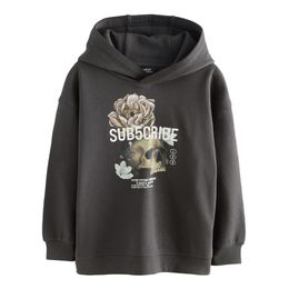 next Sweatshirt 'Subscribe' Jungen Gr&ouml;&szlig;e 176 taupe / anthrazit / pastellgr&uuml;n / offwhite
