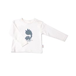 Liliput Jungen Langarmshirt "Dino", beige, Gr. 74, bedruckt, 100% Baumwolle, Shirts, mit Druckkn&ouml;pfen auf der Schulter