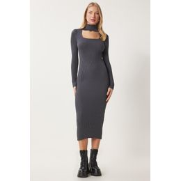 Happiness İstanbul Kleid Damen Gr&ouml;&szlig;e S/M graphit