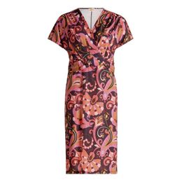 Cartoon Jerseykleid mit Raffung in Violett/Rosa | Gr.: 46