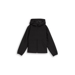 Tom Tailor Jungen Windbreaker, schwarz, Gr. 146, unifarben, Web, Obermaterial: 100% Polyester. Futter: 100% Polyester, Jacken, mit Kapuze