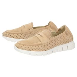 Sioux Damen Slipper "Mokrunner-D-019", Gr. 36, beige, Obermaterial: 100% Ziegenveloursleder GOVL. 100% Gummi rubber., Schuhe