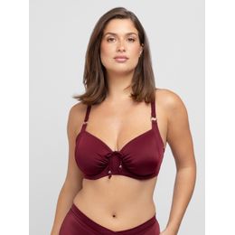 Dorina Damen B&uuml;gel-Bikini-Top "Fiji", rot, Gr. 80, Obermaterial: 57% Polyester, 24% Polyamid, 19% Elasthan, Bikini-Oberteile