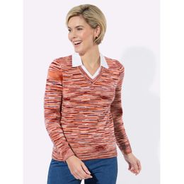 WITT WEIDEN 2-in-1-Pullover in puder-dunkelrot-meliert | Gr.: 40