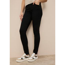 Tamaris Damen Skinny-fit-Jeans "aus bequemen Stretch-Denim", schwarz, Gr. 38, unifarben, Denim/Jeans, Obermaterial: 74% Baumwolle, 24% Polyester, 2%