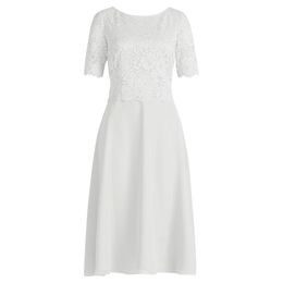 Vera Mont Damen Cocktailkleid "Damen mit Spitze", wei&szlig;, Gr. 38, Obermaterial: 100% Polyester. Futter: 100% Polyester, Kleider, Spitze