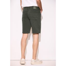 Street One MEN Herren Bermudastidewood gr&uuml;n, Gr. 38, unifarben, Web, 82% Baumwolle, 17% Polyester, 1% Elasthan, Hosen, Middle Waist