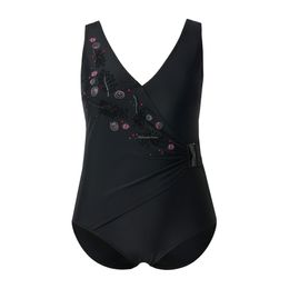 Ulla Popken Badeanzug 'Alina' Damen Gr&ouml;&szlig;e XL/XXL rosa / knallrot / schwarz / wei&szlig;