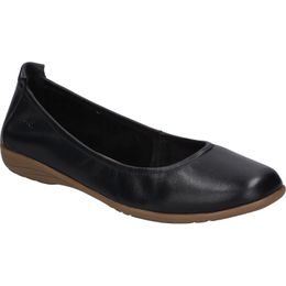 Josef Seibel Damen Ballerina "Fenja 01, schwarz", Gr. 42, schwarz, Obermaterial: 100% Rindsleder Leather cow., Schuhe