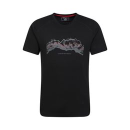 Mountain Warehouse Herren Tech Mountains Bio T-Shirt (Schwarz)