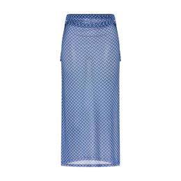 LSCN BY LASCANA Damen Meshrockblau bedruckt, Gr. 36, bedruckt, Netz, Obermaterial: 95% Polyester, 5% Elasthan, R&ouml;cke, mit grafischem Druck,