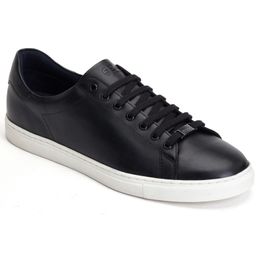 Base London Tucker Schwarze Ledersneaker f&uuml;r Herren