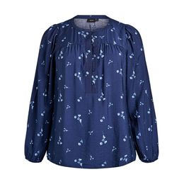 ZIZZI Blouse 'MNABILA' female size 11XL/12XL Navy / Azure / White
