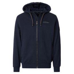 Casamoda Herren Sweatjacke "Casamoda Sweatjacke Print", blau, Gr. M, 60% Baumwolle, 40% Polyester, Sweatjacken