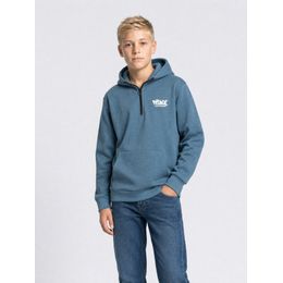PETROL INDUSTRIES Millpark Hoodie mit kurzem Rei&szlig;verschluss in Blau | Gr.: 116