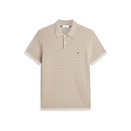Tommy Hilfiger Shirt 'Cable Short Sleeve' Herren Gr&ouml;&szlig;e S kitt