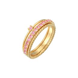 Elli Ring Damen Gr&ouml;&szlig;e 64 gold / rosa