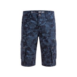 CAMP DAVID Herren Shortsharbour blau, Gr. XXXL, bedruckt, Rippware, Material: 100% Baumwolle, Hosen, mit All Over Print