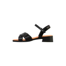 Divine Factory Al&eacute;noa-Sandalen aus Leder mit Absatz Schwarz | Gr.: 37