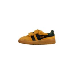 Gola Viper Strap Kinder-Sneaker aus Leder Gelb | Gr.: 29