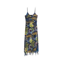 Desigual Kleid 'By mr. christian lacroix' Damen Gr&ouml;&szlig;e 42 blau / gelb / schwarz / wei&szlig; Sommerkleid