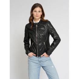 Maze Damen Lederjacke "4202244", schwarz, Gr. S, Obermaterial: 100% Lammleder. Futter: 100% Baumwolle. &Auml;rmelfutter: 100% Polyester, Jacken